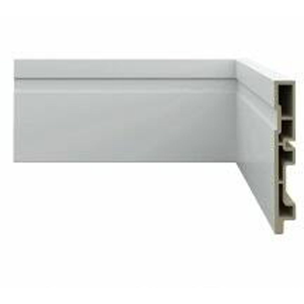 Rodapé Ecovale Mod r3 10,5 cm Frisado Smart Branco ( Metro Linear ...