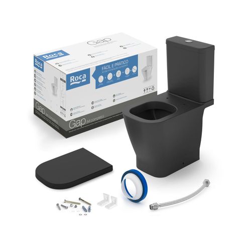 KIT ROCA BACIA GAP COM CAIXA ACOPLADA E ACESSÓRIOS ONIX - Bigolin Materiais