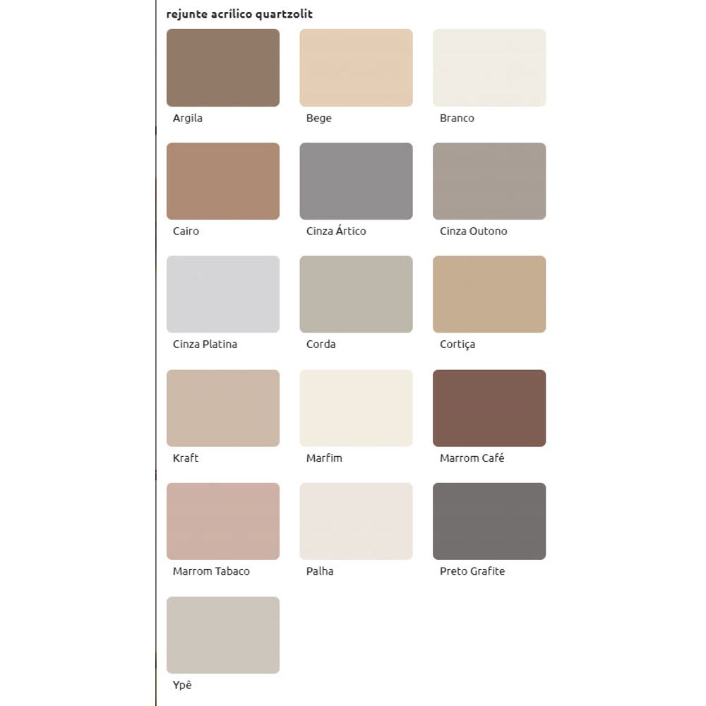 Rejunte Quartzolit Acrílico Pote 1kg Corda - Bigolin Materiais