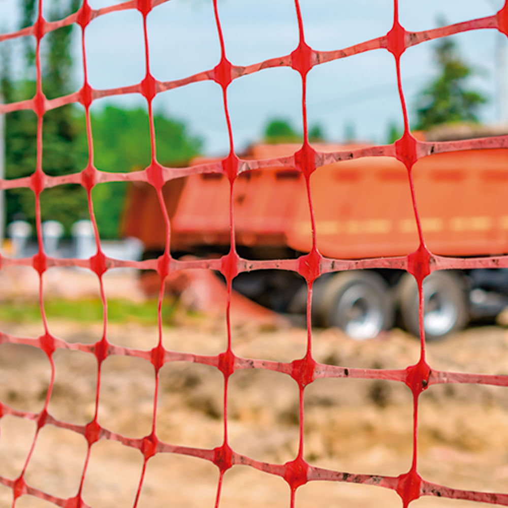 Tela Tapume Proteção Laranja 1.20 Rolo Com 50 Metros - Bigolin Materiais
