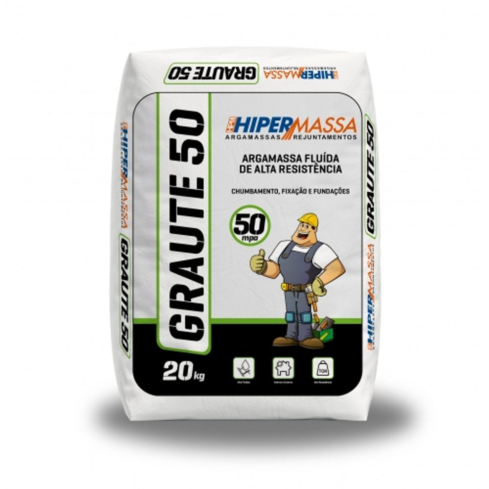 Graute 50 Hipermassa 20kg - Bigolin Materiais
